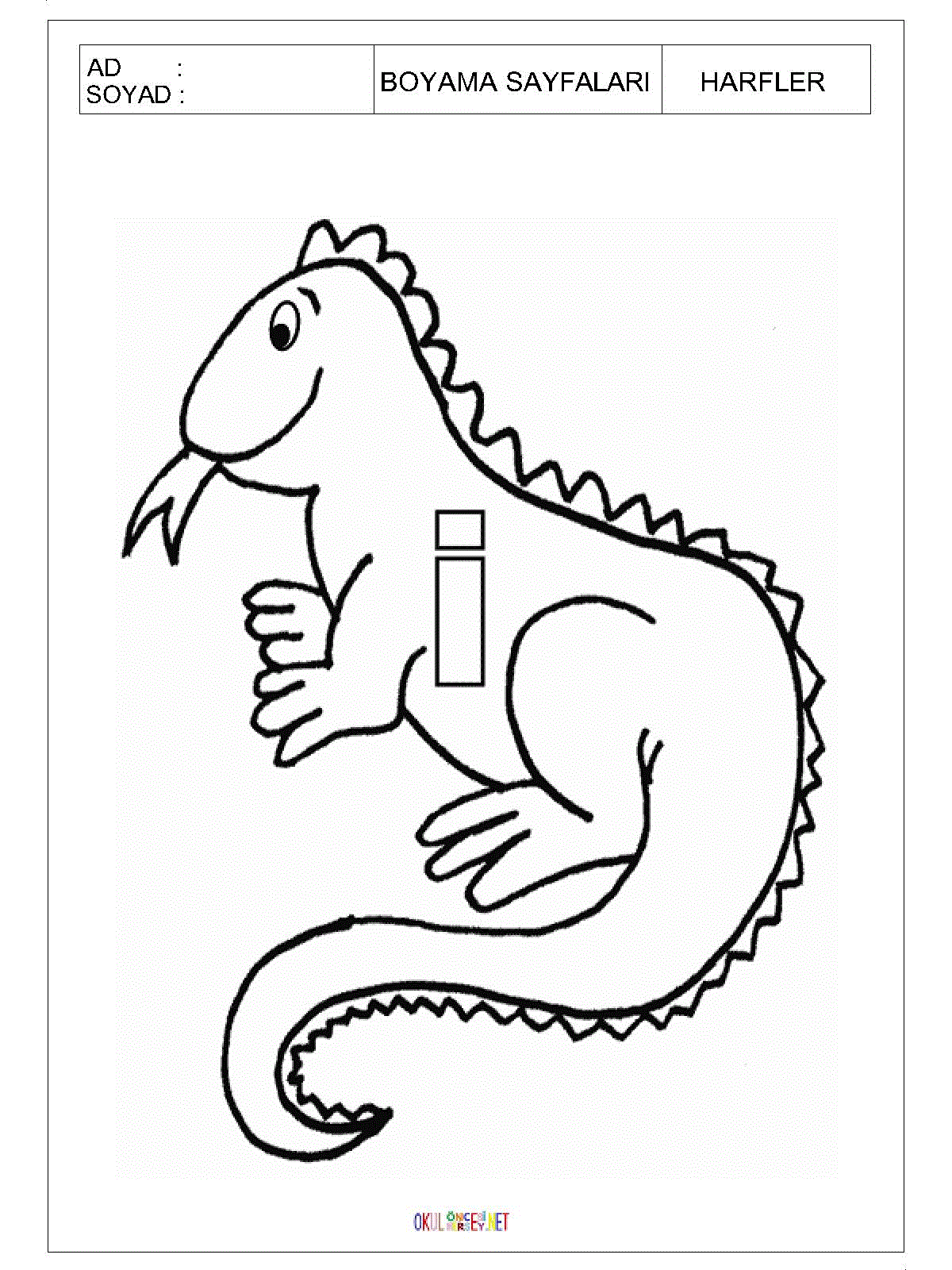 ALFABE-BOYAMA SAYFALARI-OKUL ÖNCESİ HERŞEY