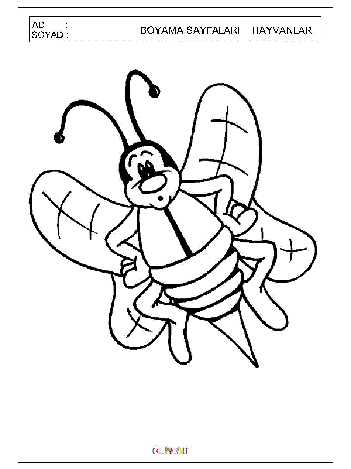 HAYVANLAR-BOYAMA SAYFALARI-OKUL ÖNCESİ HERŞEY