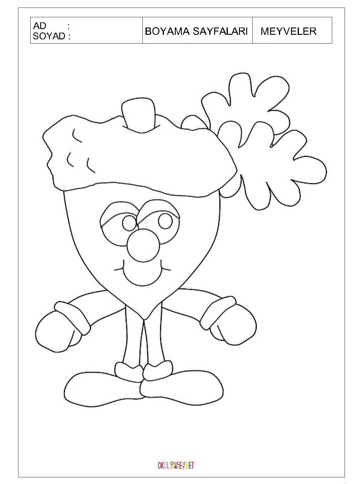 MEYVE-BOYAMA SAYFALARI-OKUL ÖNCESİ HERŞEY