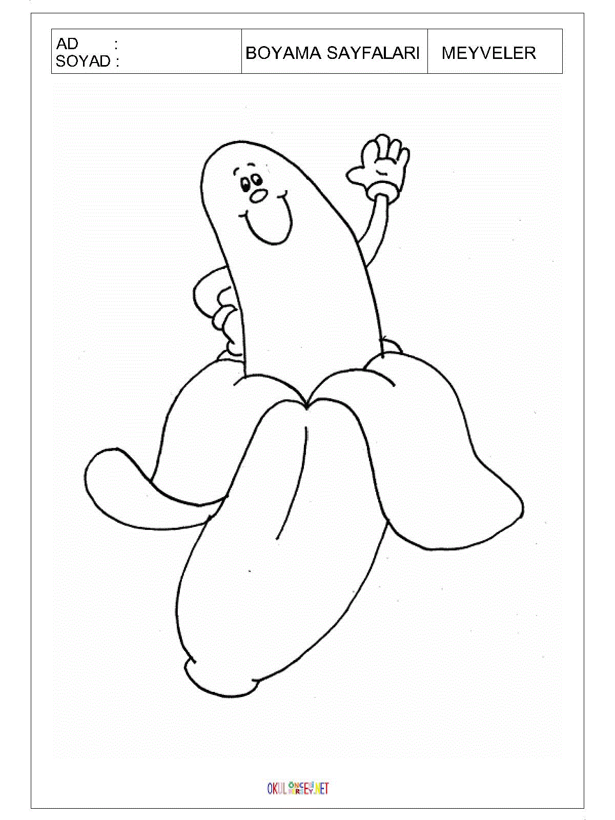 MEYVE-BOYAMA SAYFALARI-OKUL ÖNCESİ HERŞEY