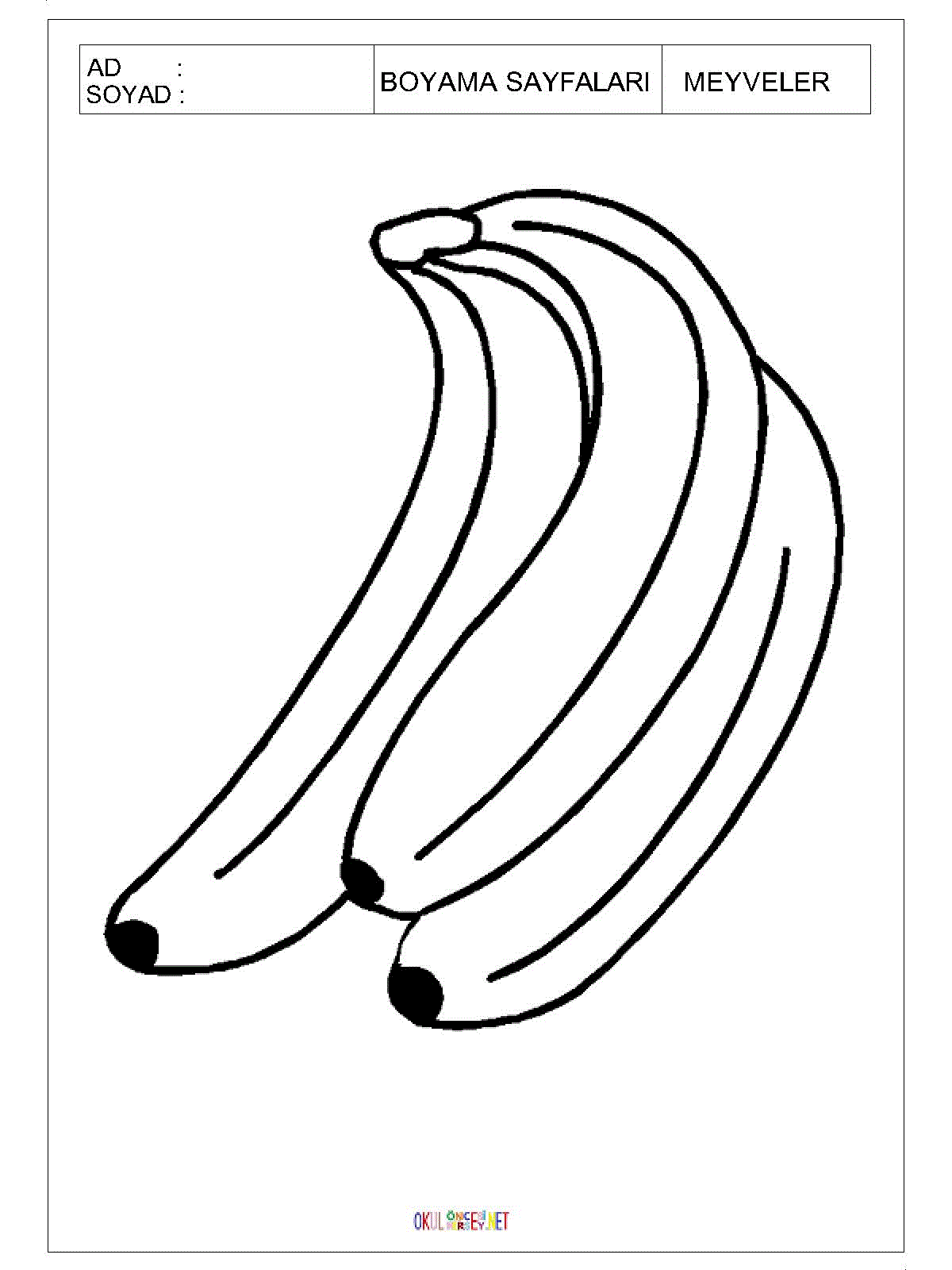 MEYVE-BOYAMA SAYFALARI-OKUL ÖNCESİ HERŞEY