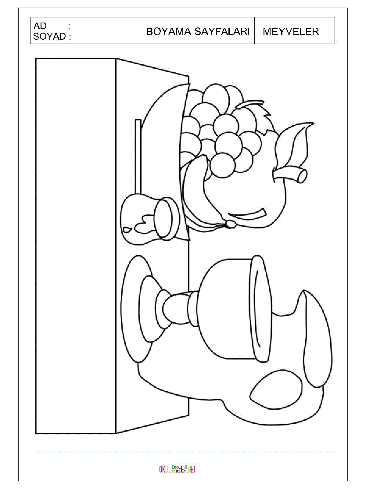 MEYVE-BOYAMA SAYFALARI-OKUL ÖNCESİ HERŞEY