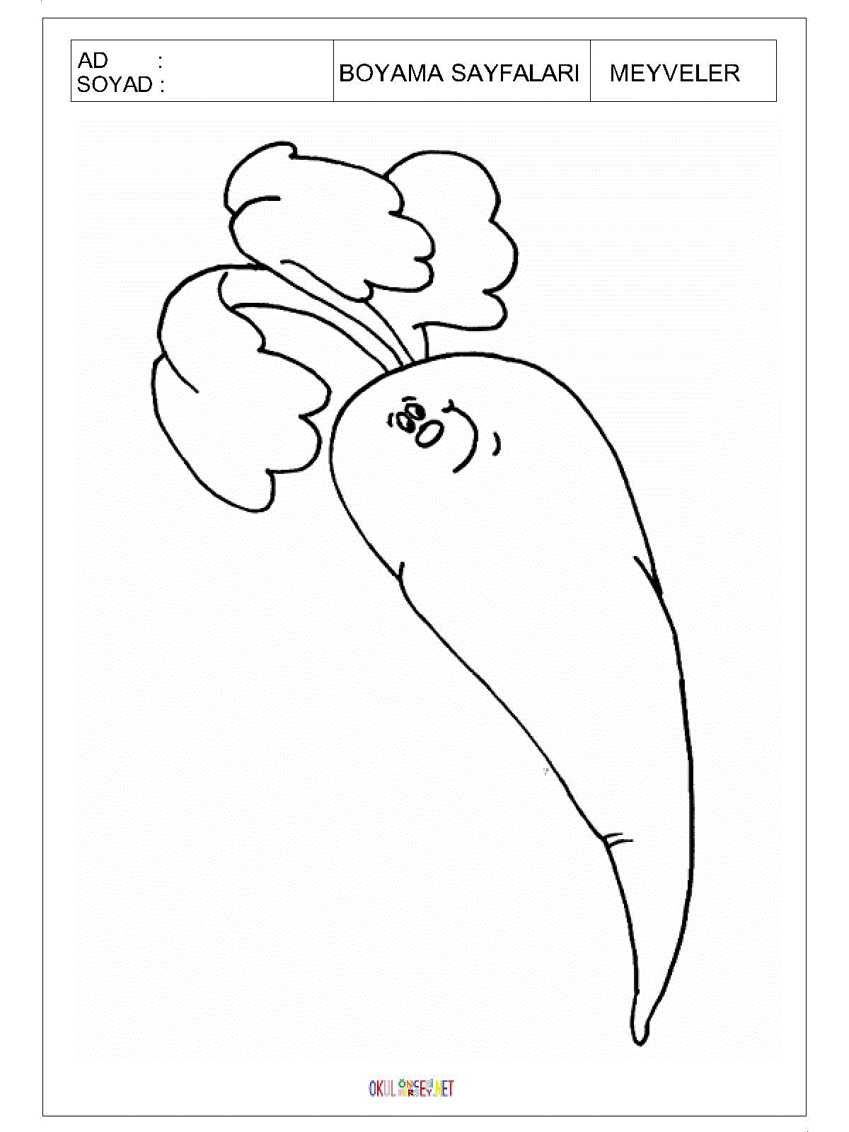 MEYVE-BOYAMA SAYFALARI-OKUL ÖNCESİ HERŞEY