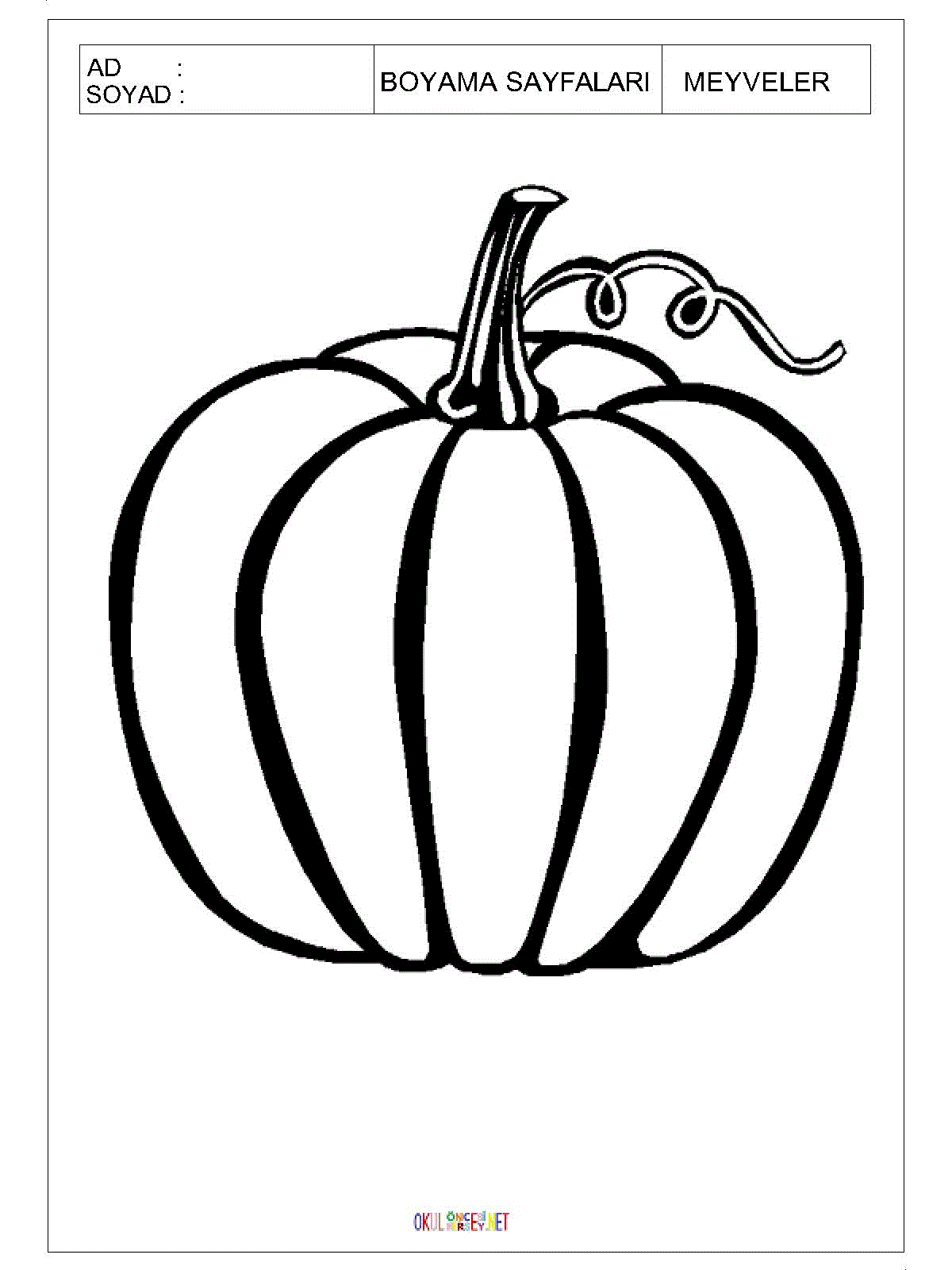 MEYVE BOYAMA SAYFALARI