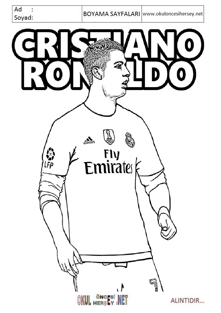 Cristiano Ronaldo Boyama Sayfaları