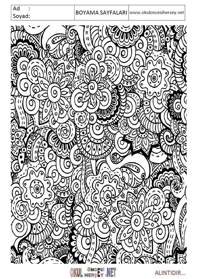 Doodle Boyama Sayfaları