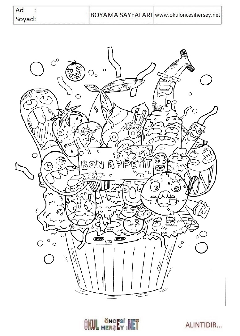 Doodle Boyama Sayfaları