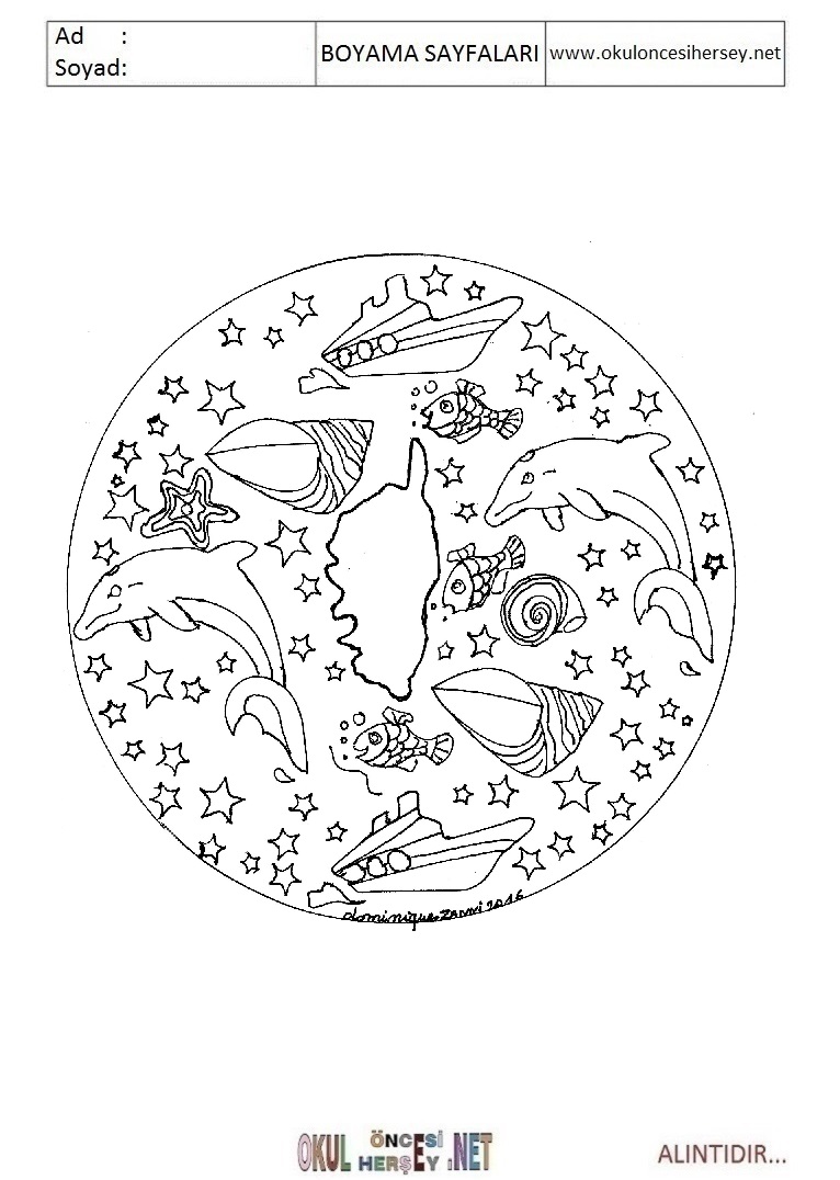 Mandala Boyama Sayfaları