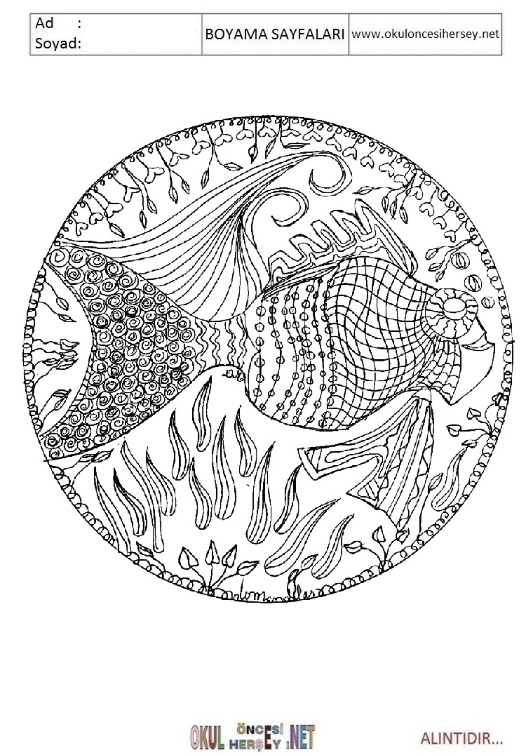 Mandala Boyama Sayfaları