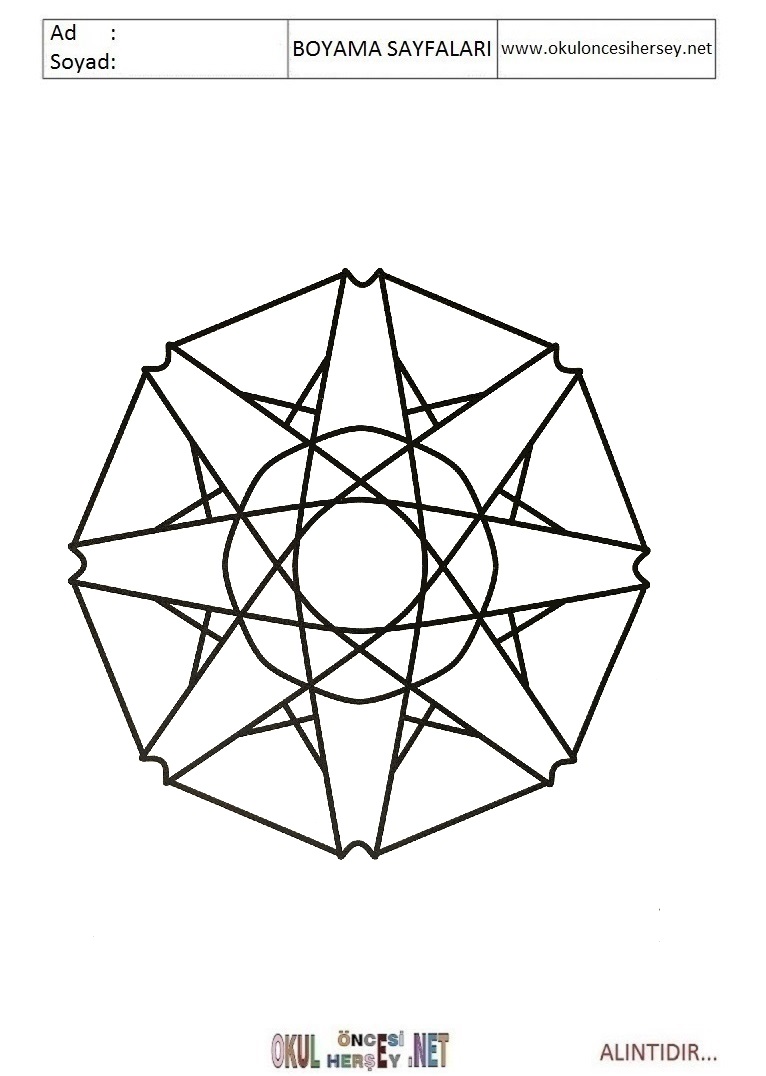 Mandala Boyama Sayfaları