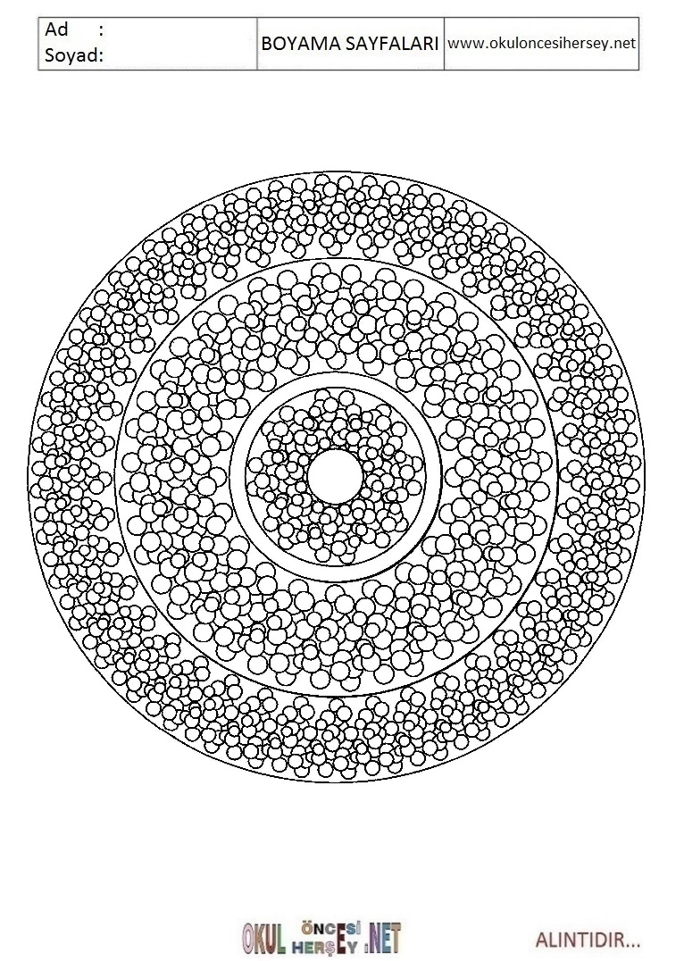 Mandala Boyama Sayfaları