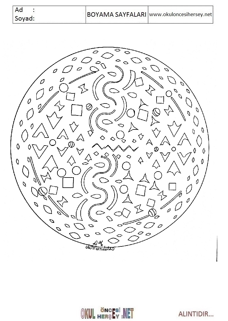 Mandala Boyama Sayfaları