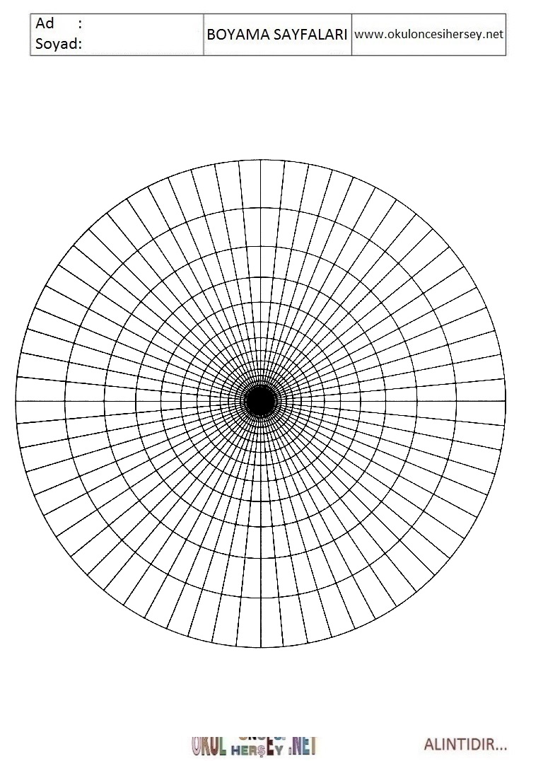 Mandala Boyama Sayfaları
