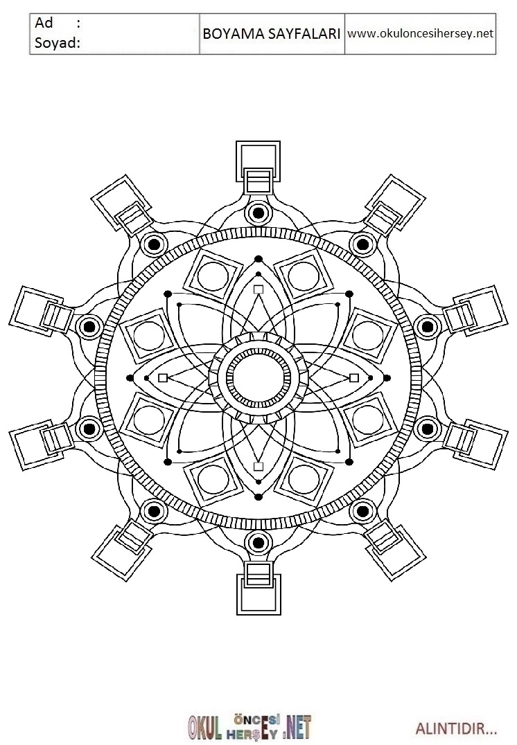 Mandala Boyama Sayfaları