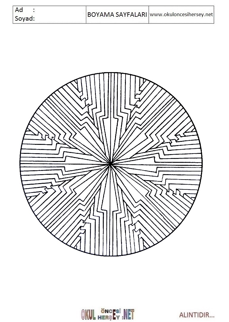 Mandala Boyama Sayfaları