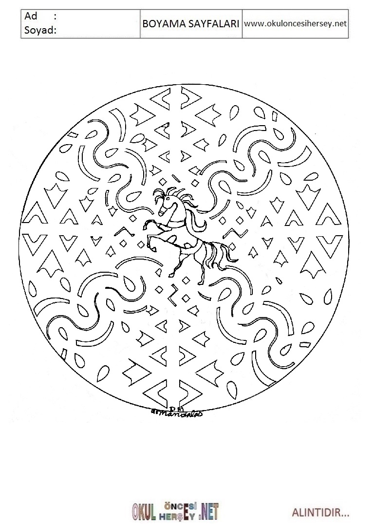 Mandala Boyama Sayfaları