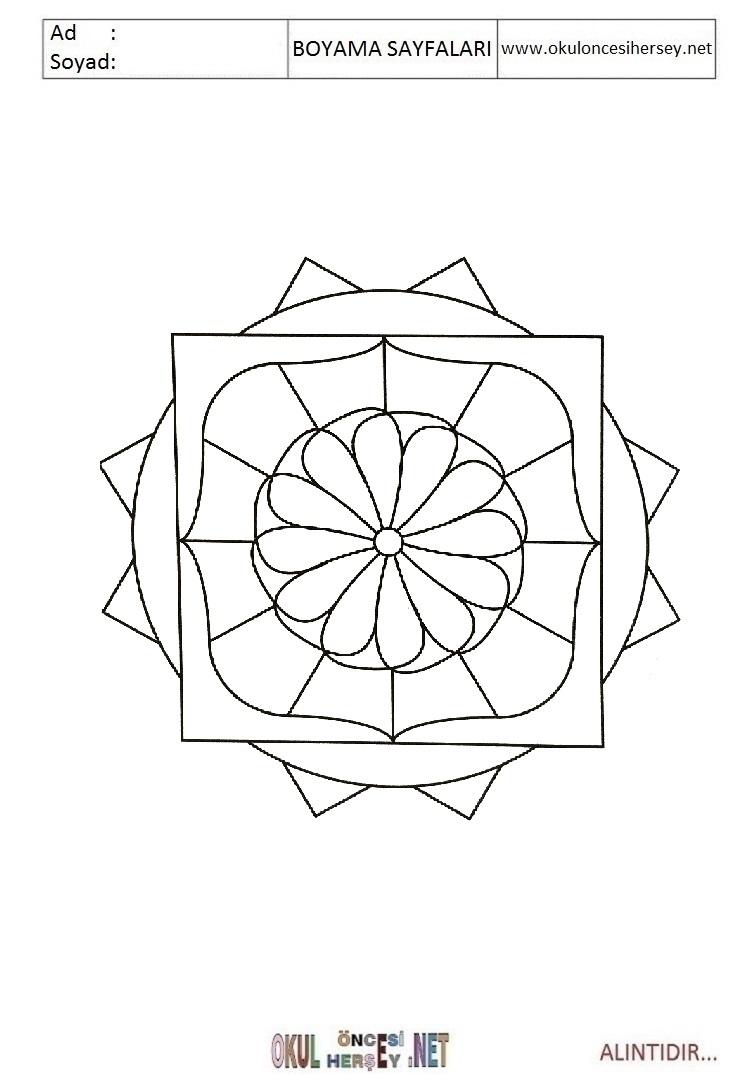 Mandala Boyama Sayfaları