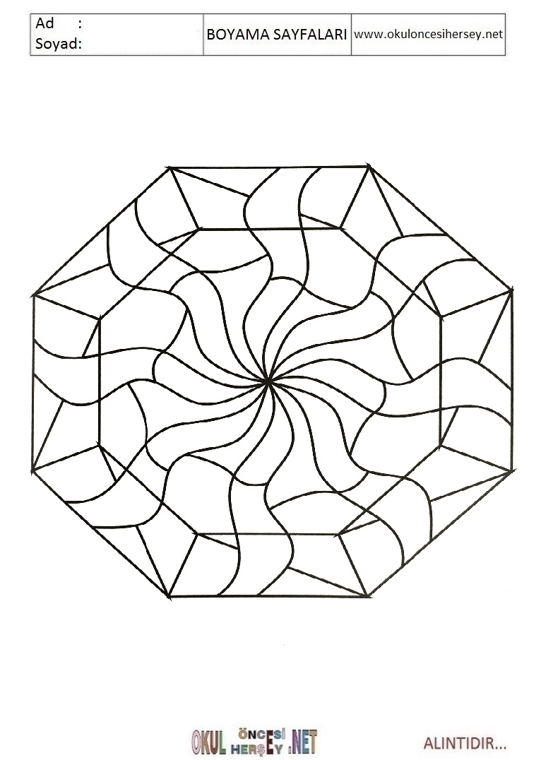 Mandala Boyama Sayfaları