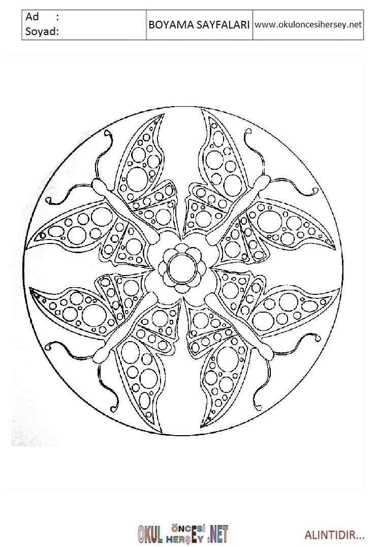 Mandala Boyama Sayfaları