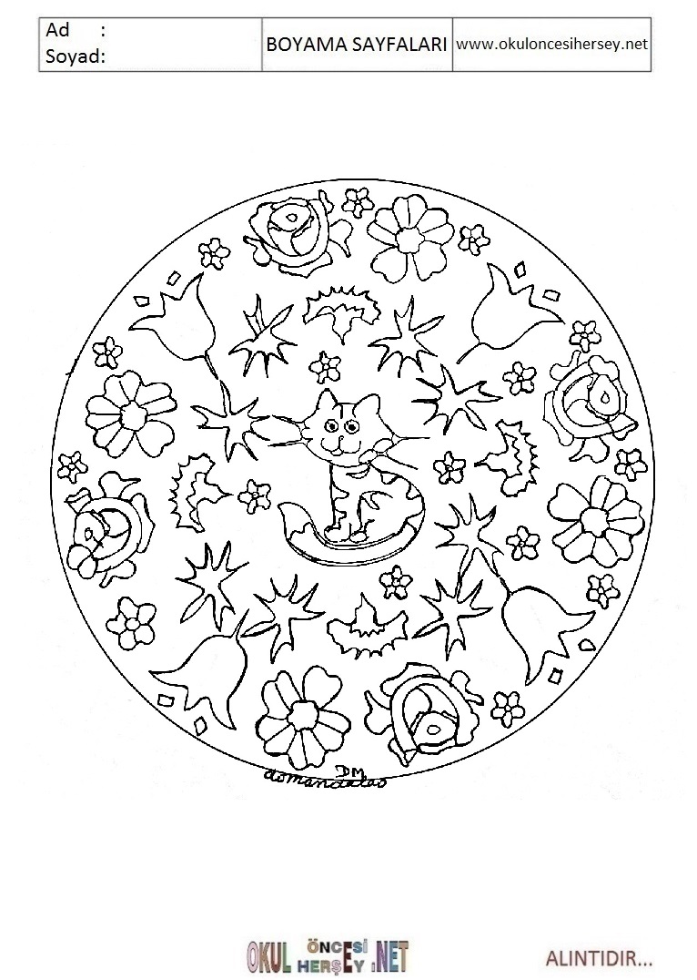 Mandala Boyama Sayfaları