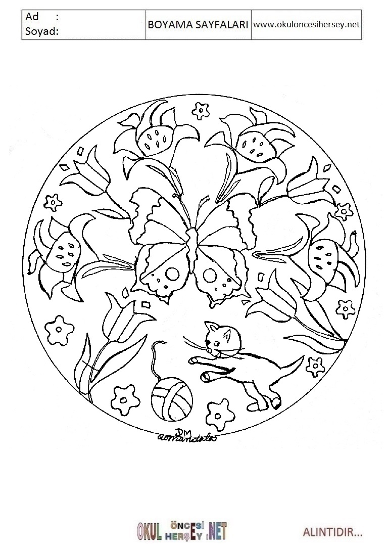 Mandala Boyama Sayfaları
