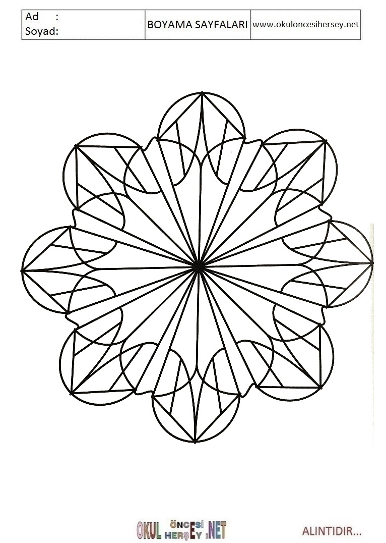 Mandala Boyama Sayfaları