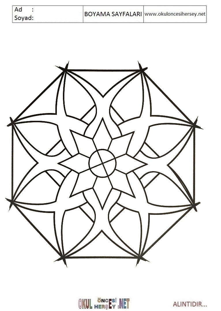 Mandala Boyama Sayfaları