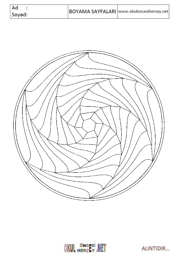 Mandala Boyama Sayfaları