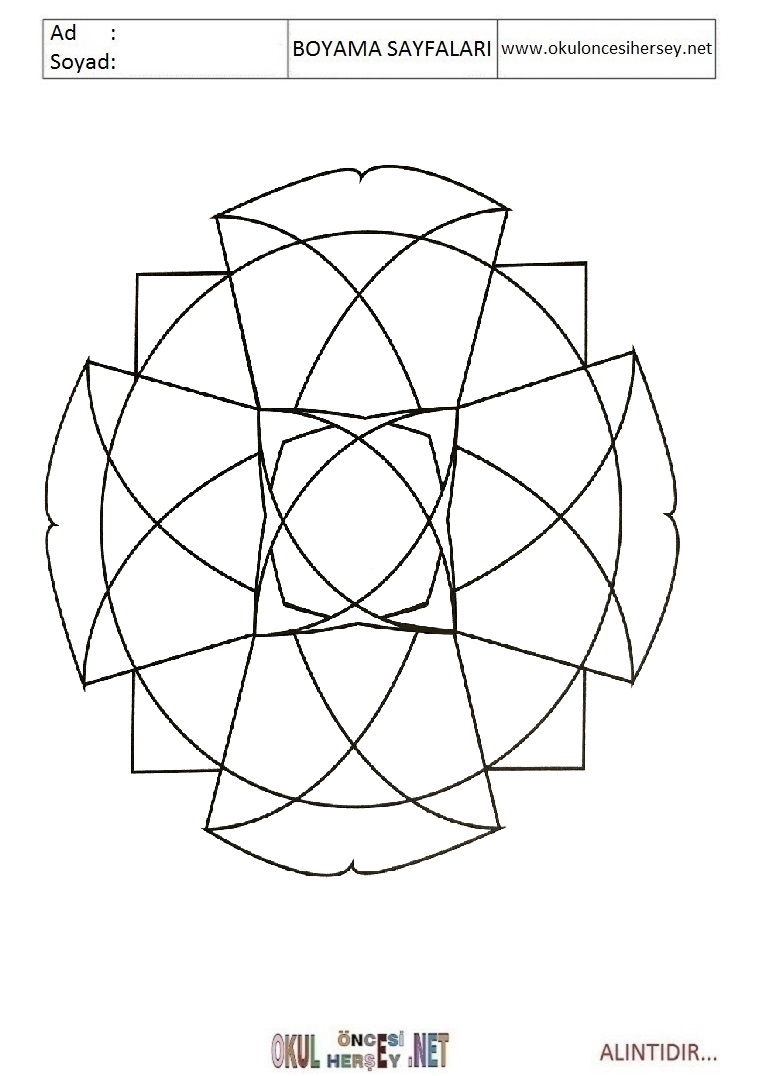 Mandala Boyama Sayfaları