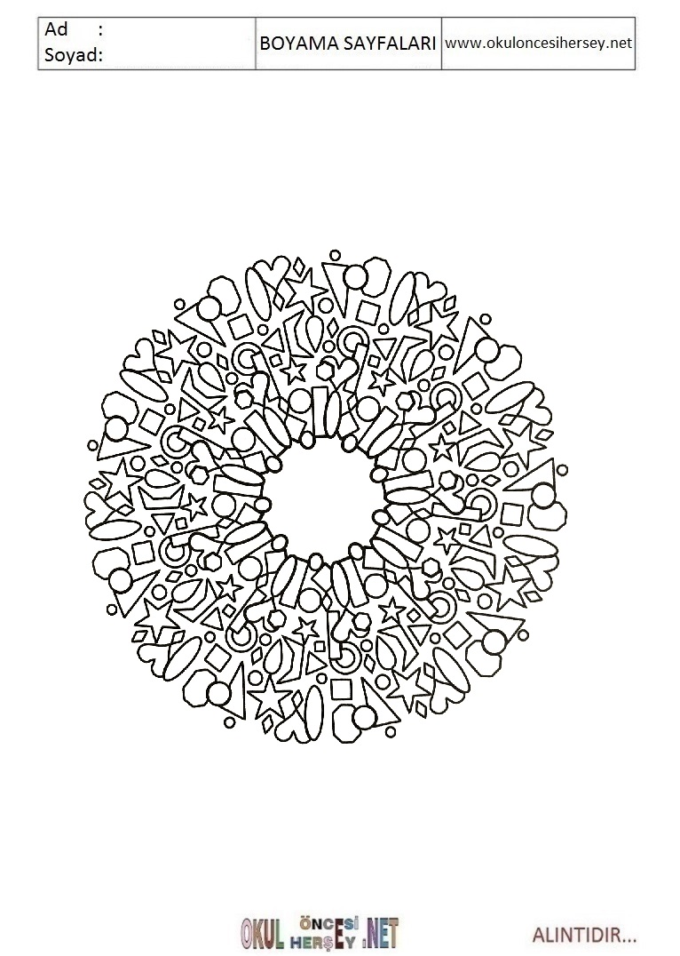Mandala Boyama Sayfaları