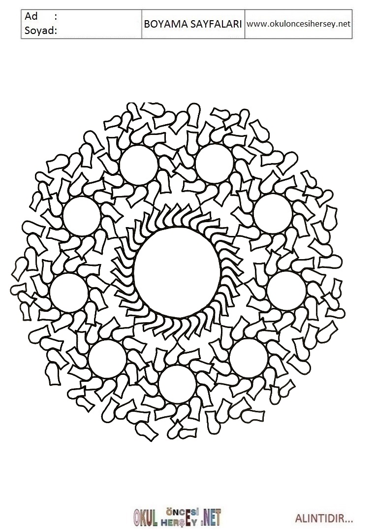 Mandala Boyama Sayfaları