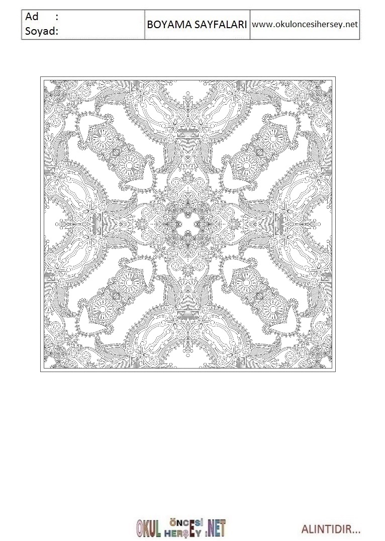 Mandala Boyama Sayfaları