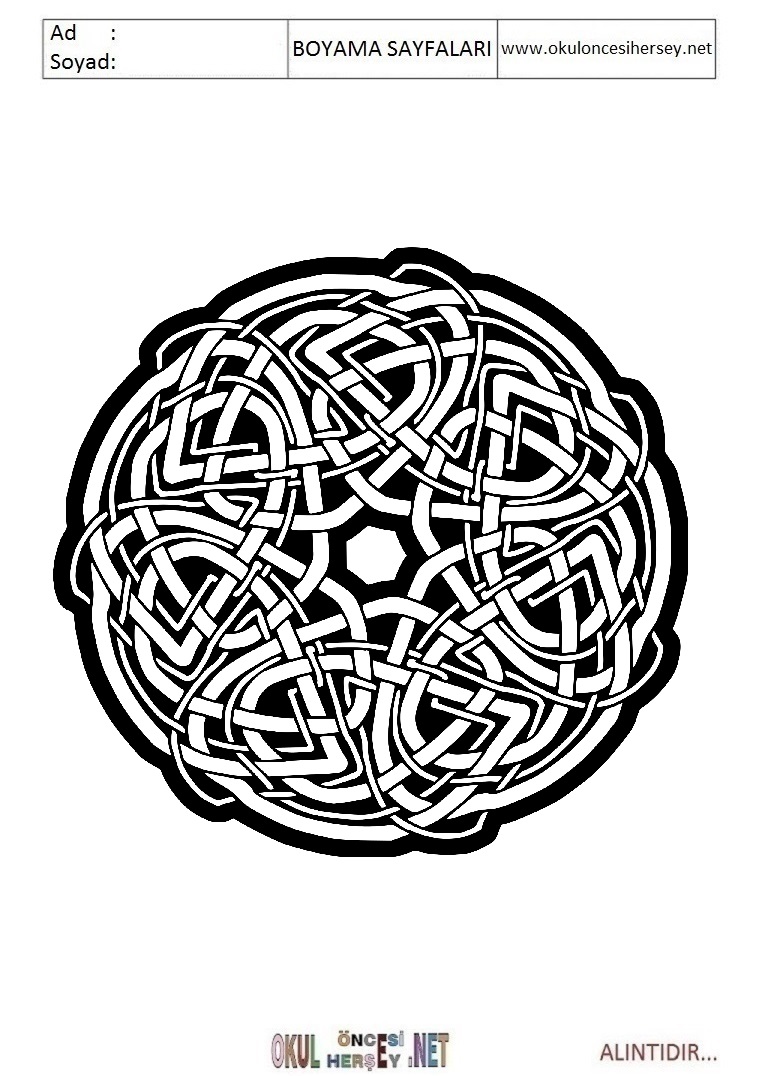 Mandala Boyama Sayfaları