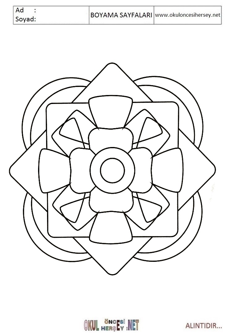 Mandala Boyama Sayfaları