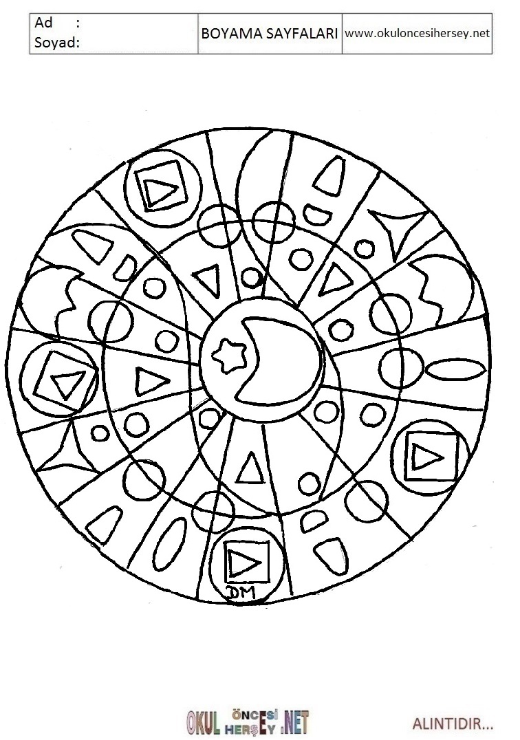 Mandala Boyama Sayfaları