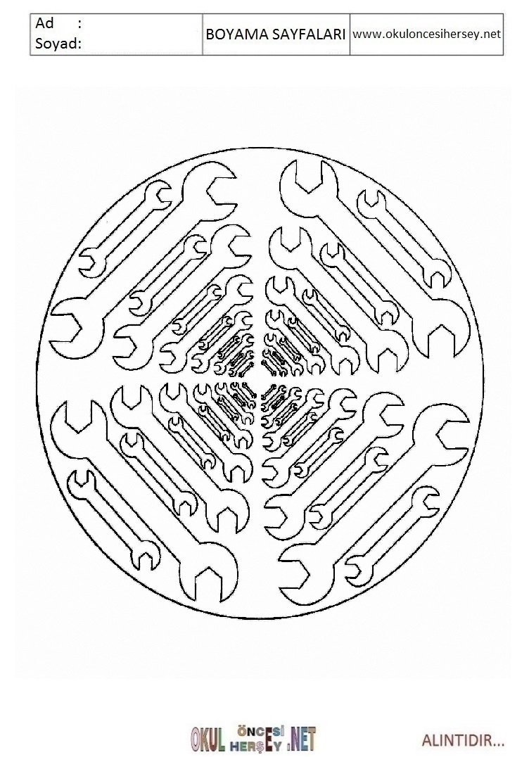 Mandala Boyama Sayfaları