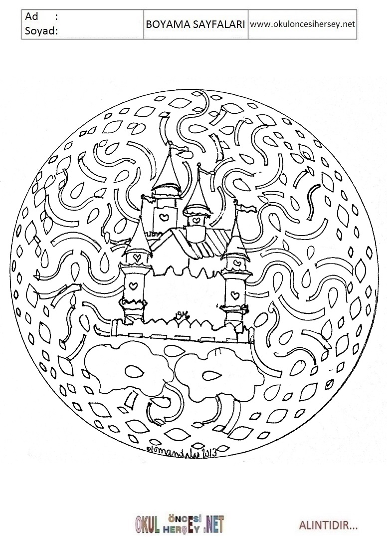 Mandala Boyama Sayfaları