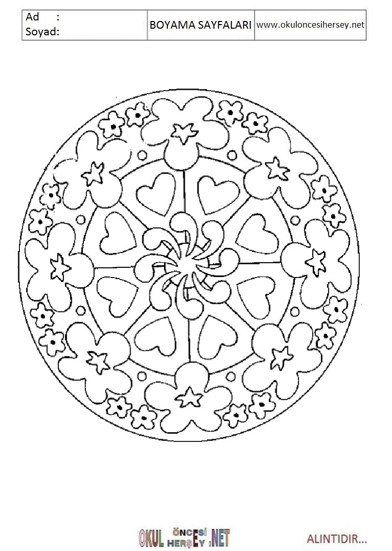 Mandala Boyama Sayfaları