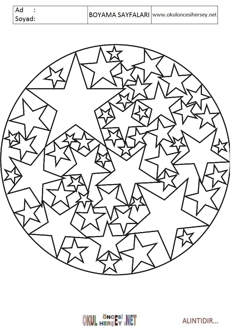 Mandala Boyama Sayfaları