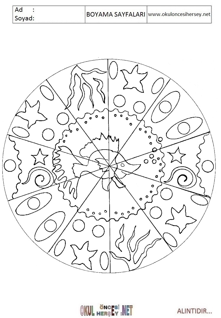 Mandala Boyama Sayfaları