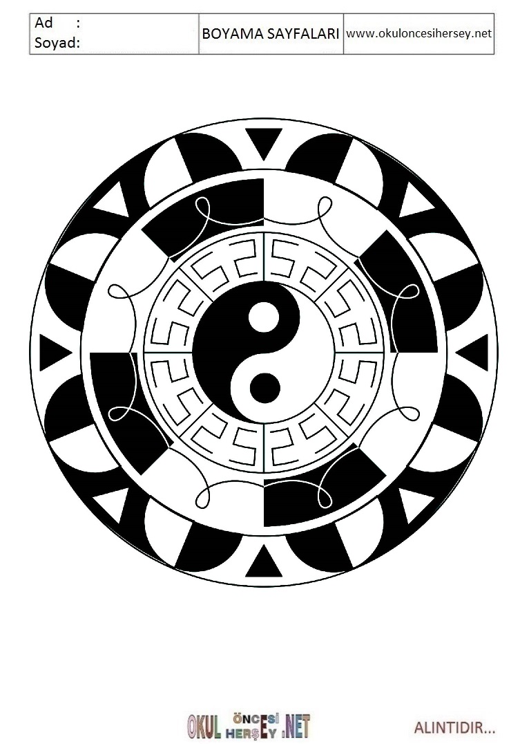 Mandala Boyama Sayfaları