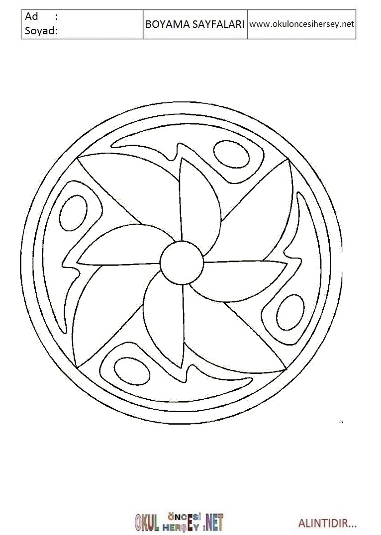 Mandala Boyama Sayfaları