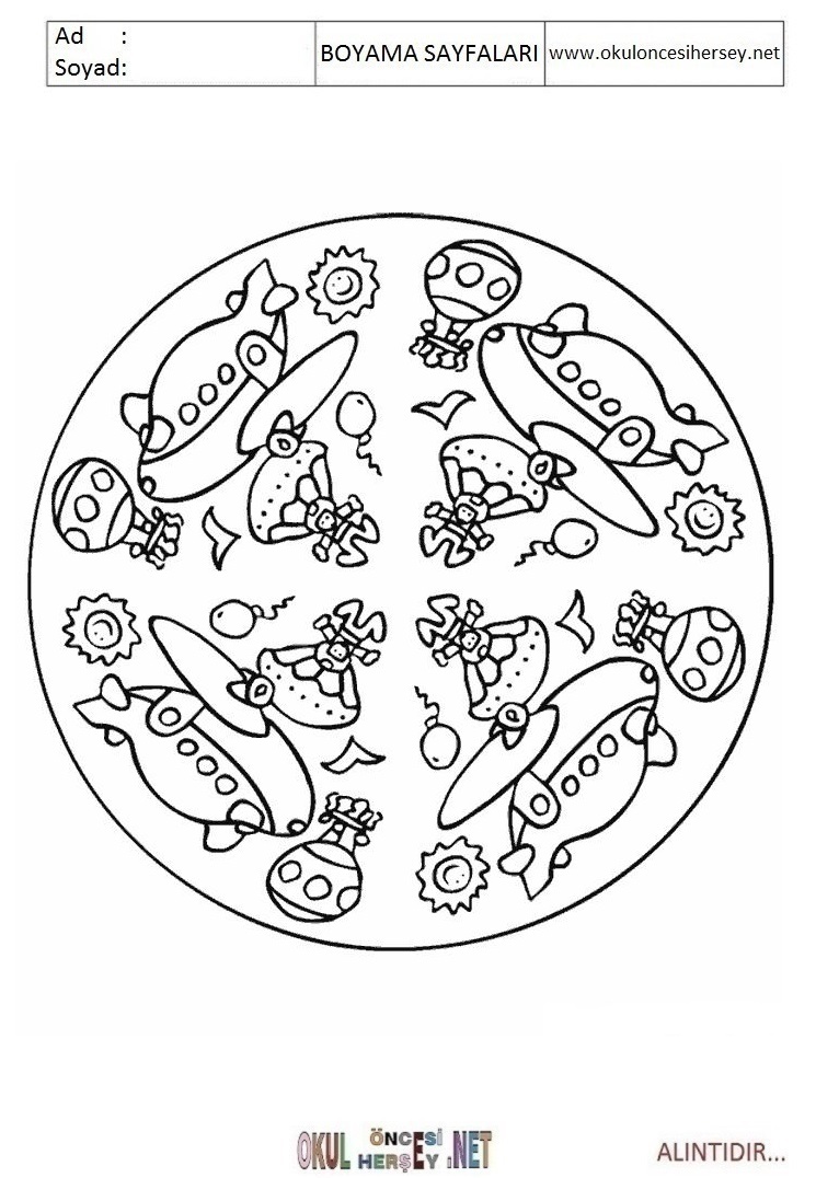 Mandala Boyama Sayfaları
