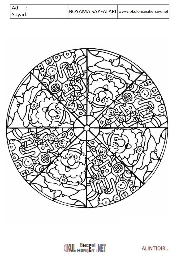 Mandala Boyama Sayfaları