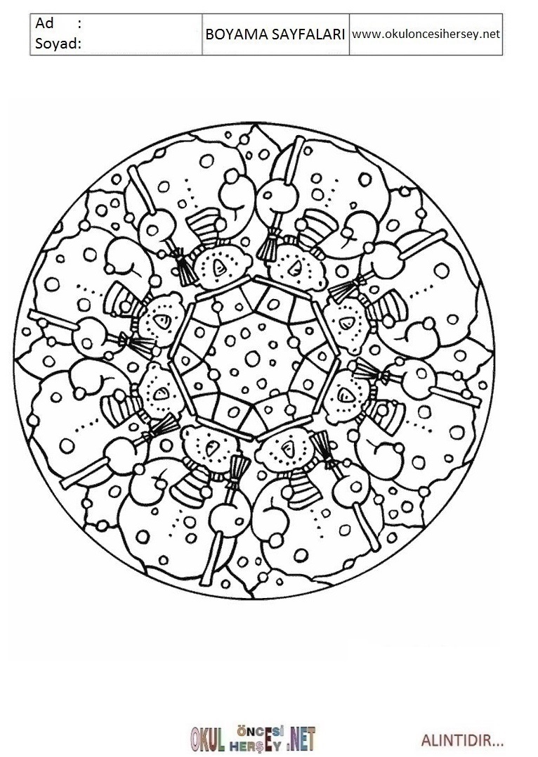 Mandala Boyama Sayfaları