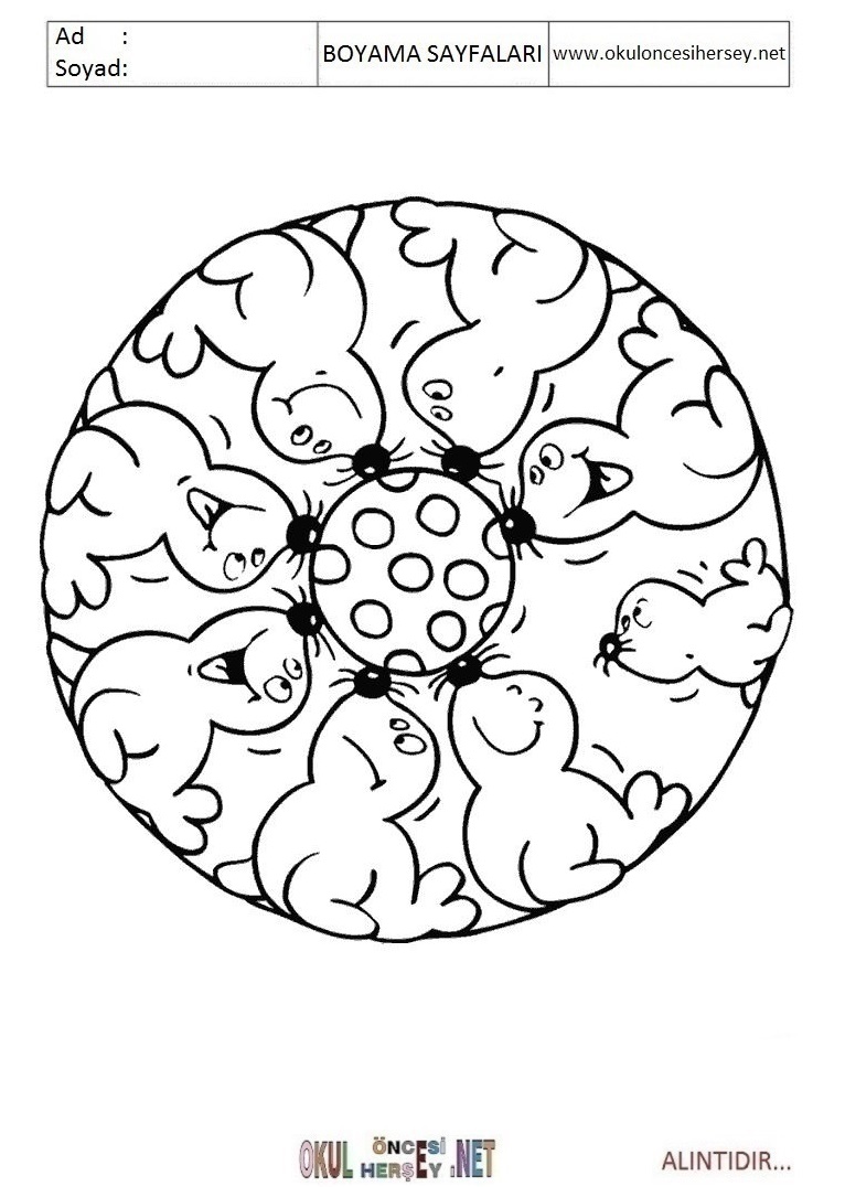 Mandala Boyama Sayfaları