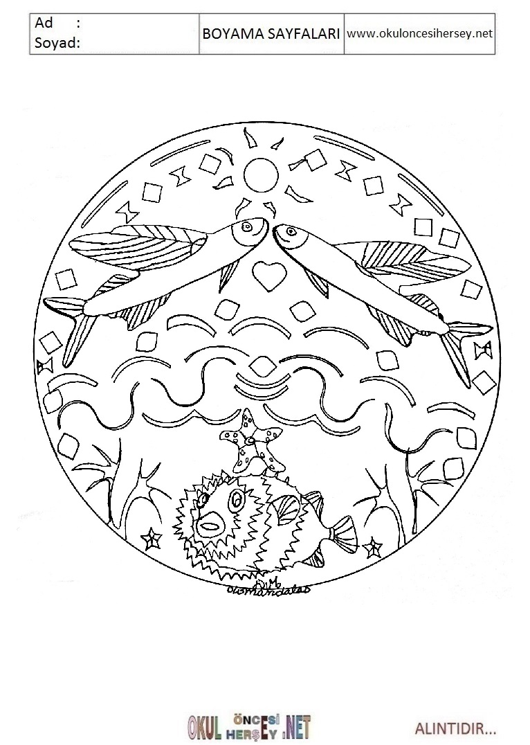 Mandala Boyama Sayfaları