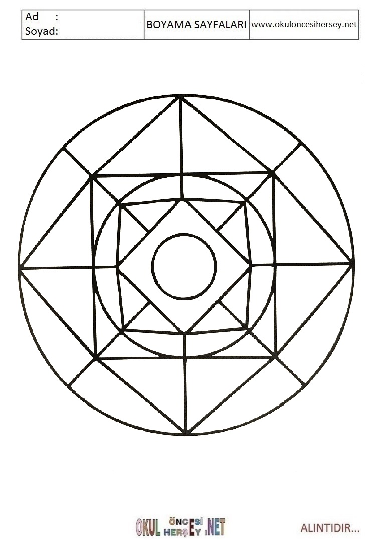 Mandala Boyama Sayfaları