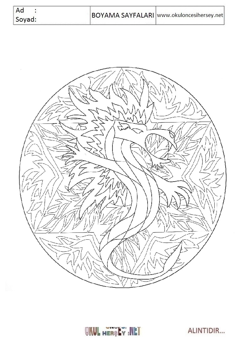 Mandala Boyama Sayfaları