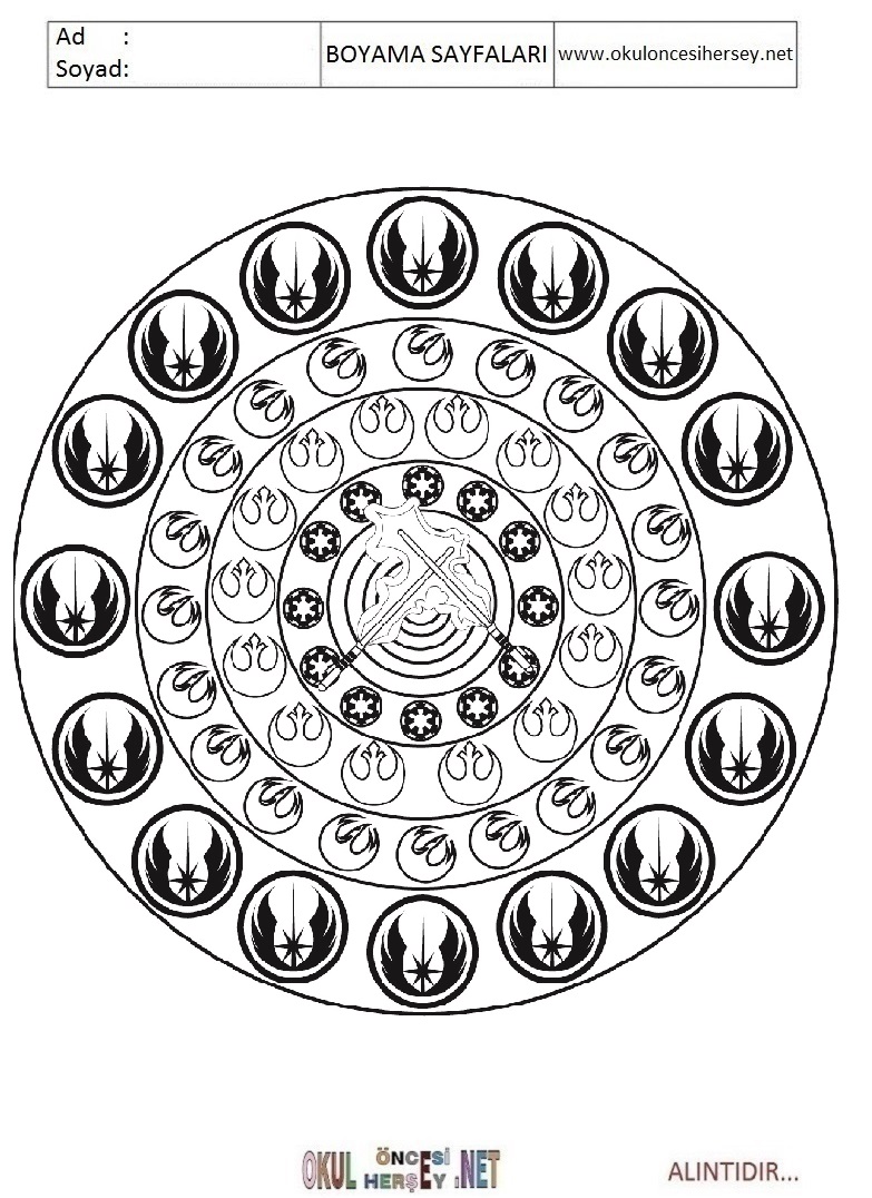 Mandala Boyama Sayfaları